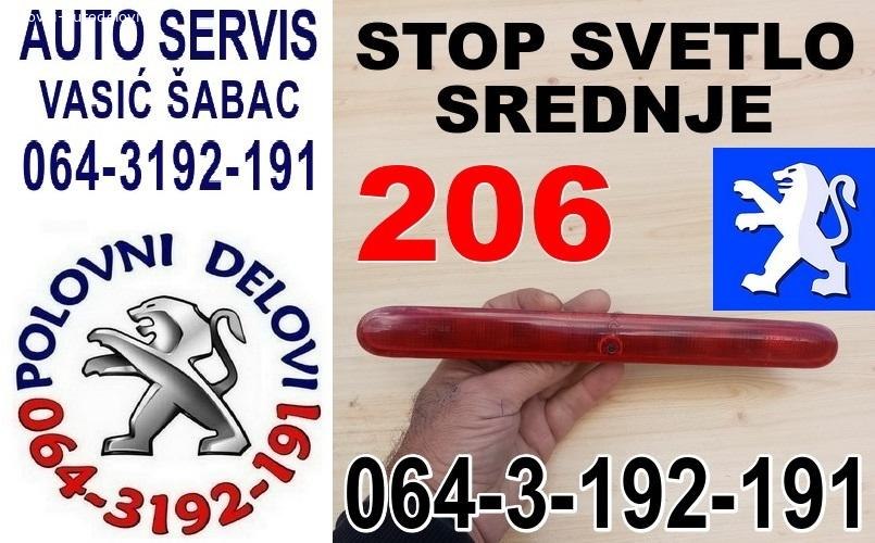 PEŽO 206 STOP SVETLO TREĆE SREDNJE PEUGEOT