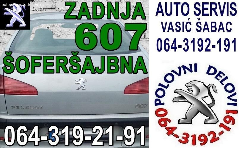 PEŽO 607 ŠOFERŠAJBNA ZADNJE STAKLO PEUGEOT