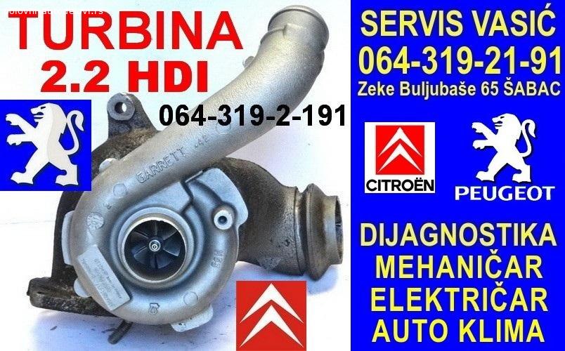 TURBINA 2,2 HDI PEŽO CITROEN PEUGEOT