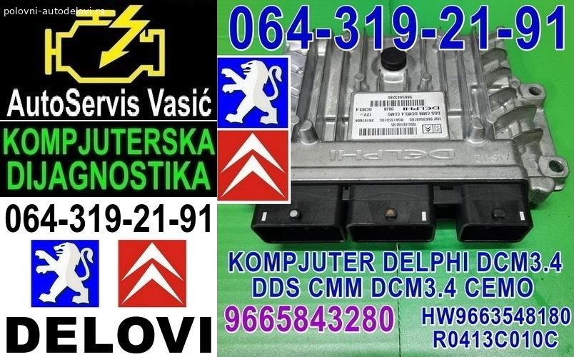 KOMPJUTER DELPHI 9665843280 PEŽO DCM3.4 CEMO CITROEN PEUGEOT
