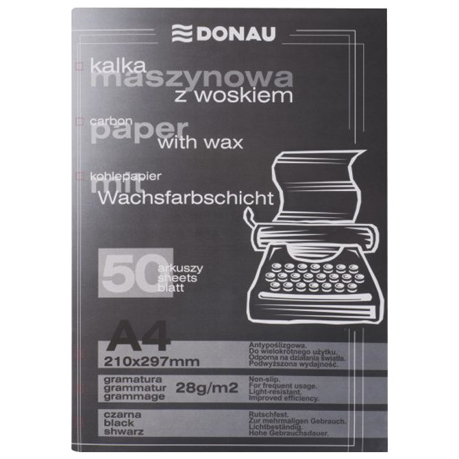 Indigo mašinski A4 pk50 Donau 1922950PL-01 crni