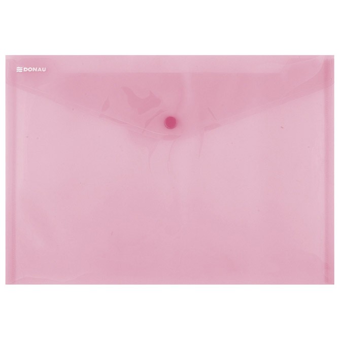 Fascikla koverta s dugmetom A4 pp Donau 8544001PL-04 providno crvena