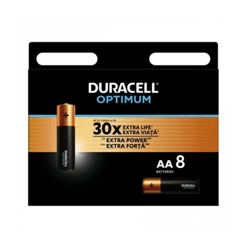 Baterija Duracell Optimum AA (pak 8 kom), nepunjiva