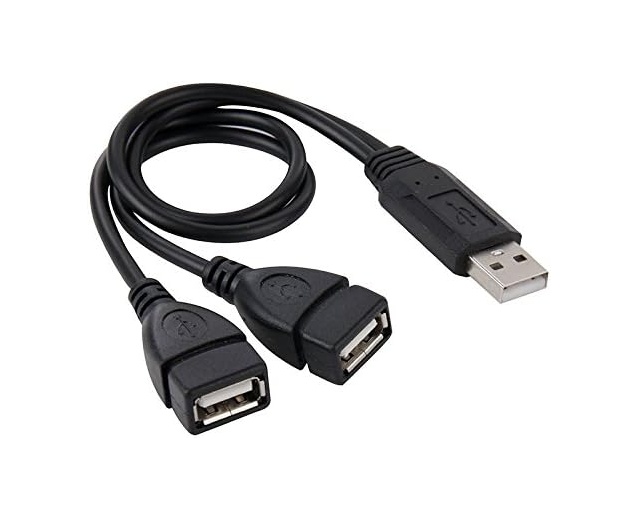 Kabl USB2.0 A M-2xUSB2.0 A F 0.4m