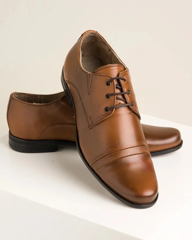 Muške elegantne kožne cipele 4070-06 braon, manjih brojeva (38-39)