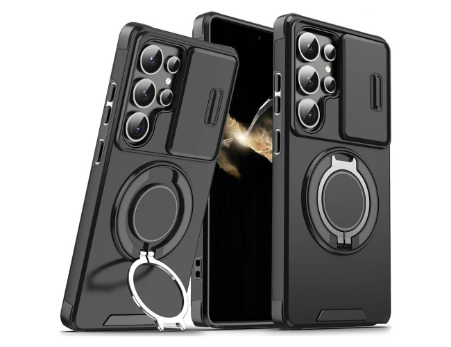 Red CamShield Ring maska za Samsung S26 Ultra crna