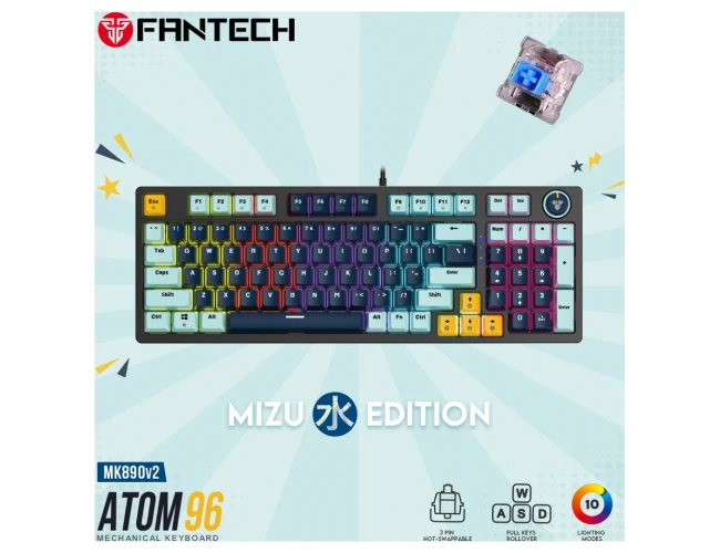 Fantech MK890 RGB Atom 96 Navy (blue switch) mehanička gejmerska tastatura plava