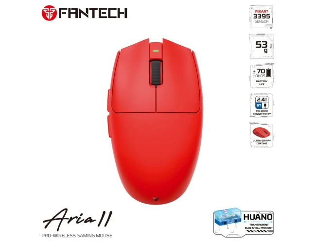 Fantech XD7V2 Aria II bežični gejmerski miš crveni