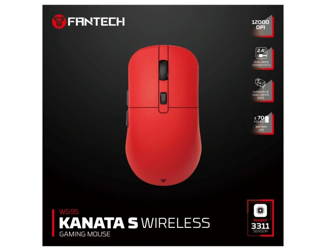 Fantech WG9S Kanata S bežični gejmerski miš crveni
