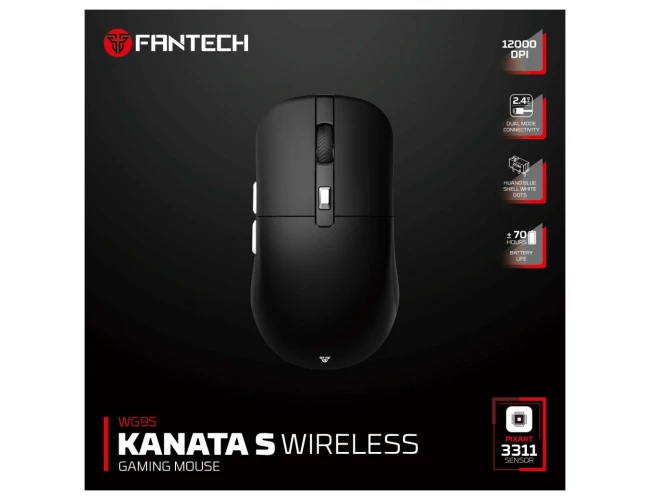 Fantech WG9S Kanata S bežični gejmerski miš crni