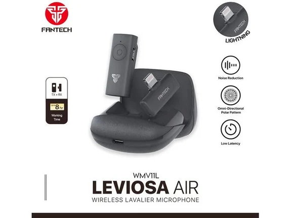 Mikrofon Wireless Fantech Lavalier Leviosa Air WMV11L (Single Mic) Lightning