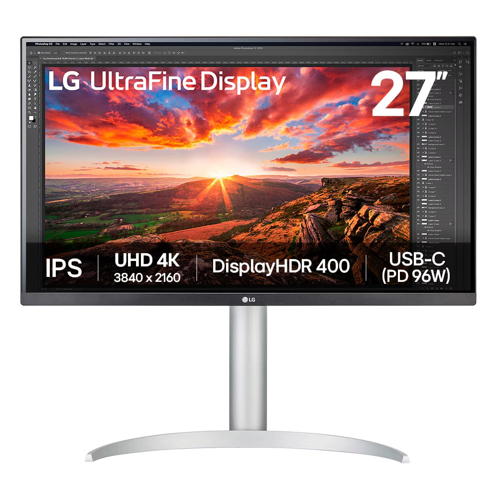 LG 27UP850K-W 27in UltraFine 4K UHD Monitor | IPS 3840×2160 | USB-C 90W