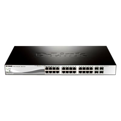 D-Link 28 Port PoE Gigabit Smart Switch including 4 Gigabit SFP ports | DGS-1210-28P