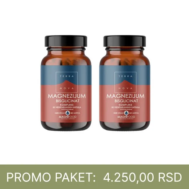 Promo paket TerraNova Magnezijum Bisglicinat 2x50 kapsula