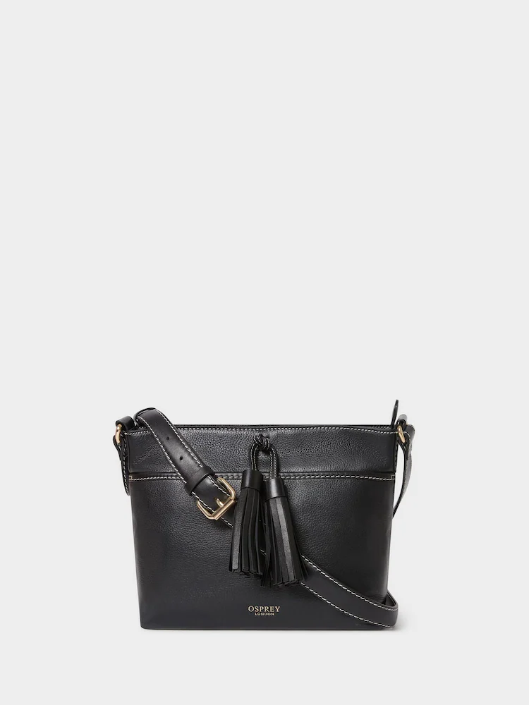Crno - Osprey London The Classic Savanna Leather Crossbody Bag