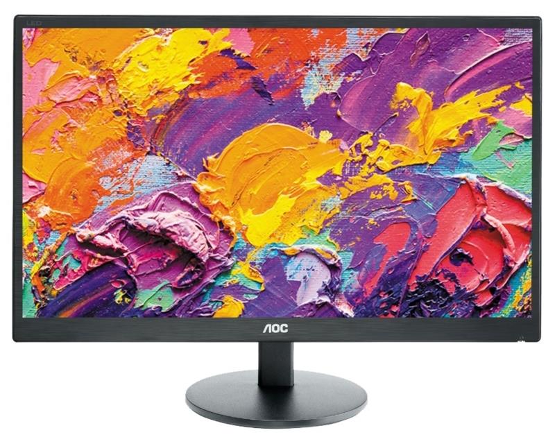 AOC Monitor LED M2470SWH (23.6'', 16:9, 1920x1080, MVA, 250 cd/m2, 50M:1, 5 ms, 178/178°, VGA, 2x HDMI, Speakers, Tilt: -5 to +25°) Black, 3y