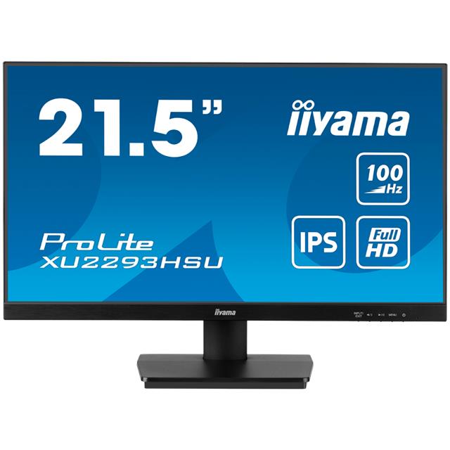 IIYAMA Prolite XU2293HSU-B7 Business Monitor - 54.5 cm (21.5"), FULL HD (1920x1080), IPS LED, 100Hz, 300 cd/m², matte / black
