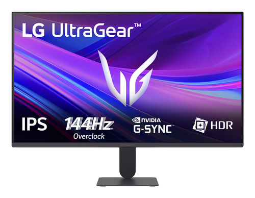 27" UltraGear IPS FHD 1920x1080@144Hz Gaming Monitor, 16:9, 1500:1, 250cd/m², 5ms, 178º/178º, HDR 10, NVIDIA G-SYNC, AMD FreeSync Premium Pro, 1 HDMI, 1 DP 1.4, VESA 100x100mm, Tilt, Black, 3yw