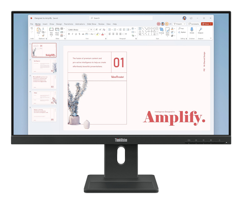 23.8" ThinkVision E24-40, FHD (1920x1080) IPS AG, 16:9, 1300:1, 250 cd/m2, 6ms (4ms extreme mode), 178° / 178°, Refresh 100Hz, Speakers 2Wx2, 1x HDMI, 1x DP, 1x VGA, Tilt, Swivel, Pivot, Height Ad...