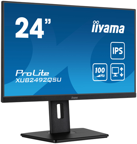 Monitor 23.8" Iiyama XUB2492QSU-B1 IPS 2560x1440/100Hz/0.5ms/HDMI/DP/USB/zvučni