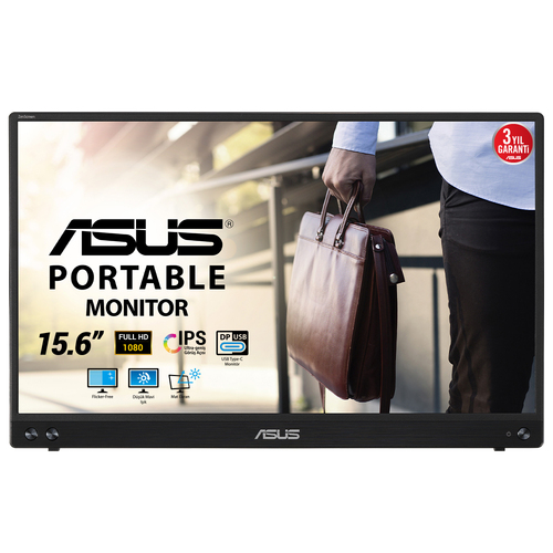 Monitor ASUS ZenScreen MB16AC 15.6"/IPS/1920x1080/60Hz/5ms GtG/USB C/prenosni/crna