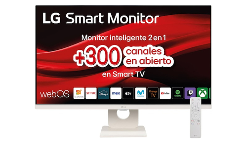 27" IPS FHD 1920x1080@100Hz Smart Monitor with webOS, 16:9, 1300:1, 250cd/m², 5ms, 178º/178º, HDR 10, 2 HDMI, 2 USB-A, 5Wx2, VESA 100x100mm, Tilt, White, 3yw