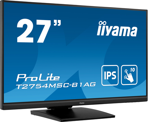 IIYAMA Multiboard T2754MSC-B1AG 27" PCAP 10P Touch, Anti Glare coating, 1920x1080, IPS-panel, Slim Bezel, Speakers, VGA, HDMI, Double Hinge stand, 300cd/m², USB (1x 3.0), 5ms, USB Touch Interface ...