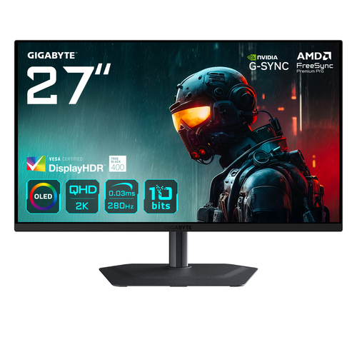 27" 280Hz QHD 2560x1440 QD-OLED, G-Sync Compatible, AMD FreeSync PremiumPro, AI-based OLED Care