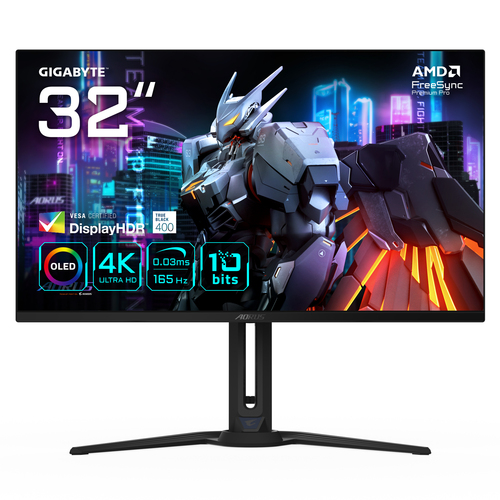 31.5" 165Hz UHD 3840x2160, OLED, ClearMR 9000, OLED Care AI-Based Protection, KVM