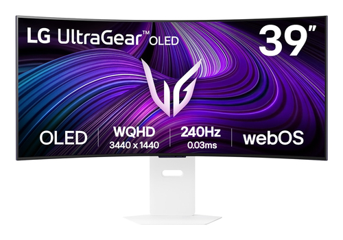 Monitor LG UltraGear 39GX90SA 39"/OLED,zakrivljen,21:9/3440x1440/240Hz/0,03ms GtG/HDMIx2,DP,USB/bela