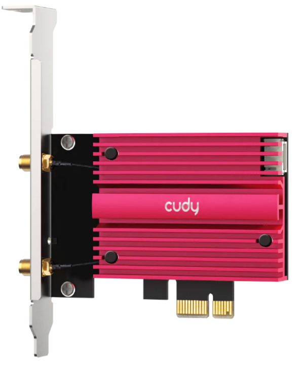 Cudy WE9300S,BE9300 Wi-Fi 7 Bluetooth 5.4 PCI-E Adapter,5.7 Gbps + 2.8 Gbps + 688 Mbps WiFi