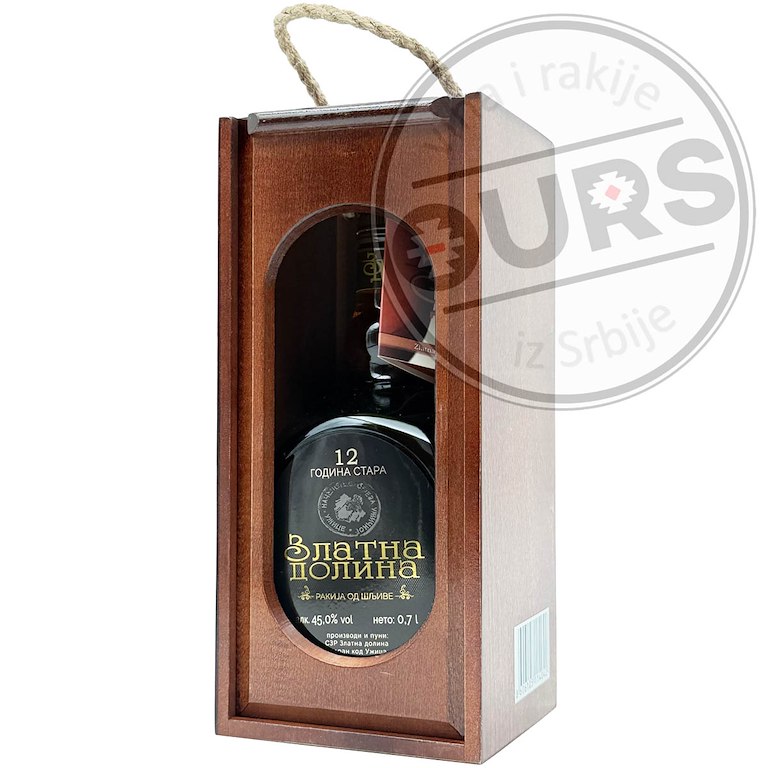 Zlatna Dolina rakija Šljiva 12yo BOX 0,7L