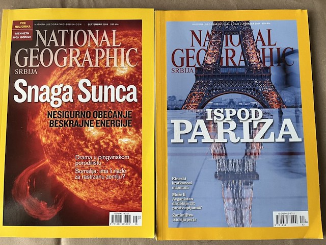 Kolekcija časopisa National Geographic Srbija 8 brojeva