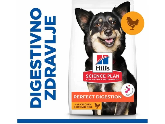 Hill's science plan Hrana za pse Perfect digestion small & mini adult piletina