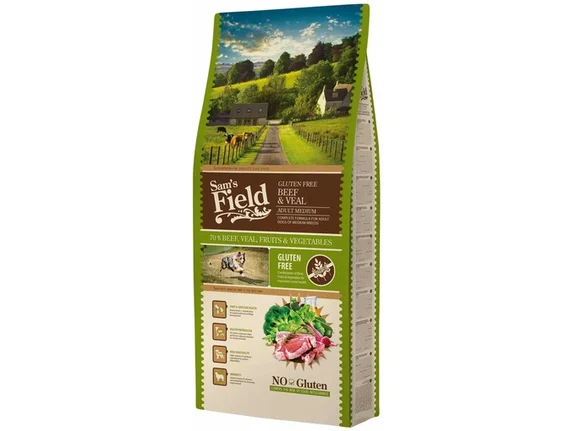 Sam's field Hrana za pse Medium adult gluten free govedina i teletina 13 kg