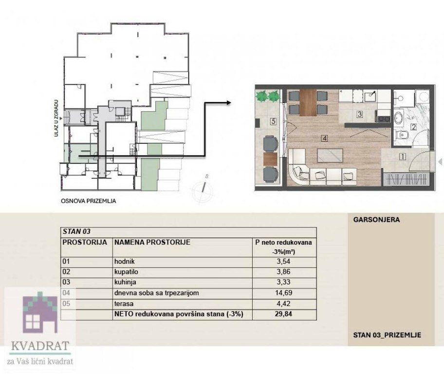Garsonjera, Beograd - Obrenovac (mesto) | Prodaja · 29m² · 59.680€