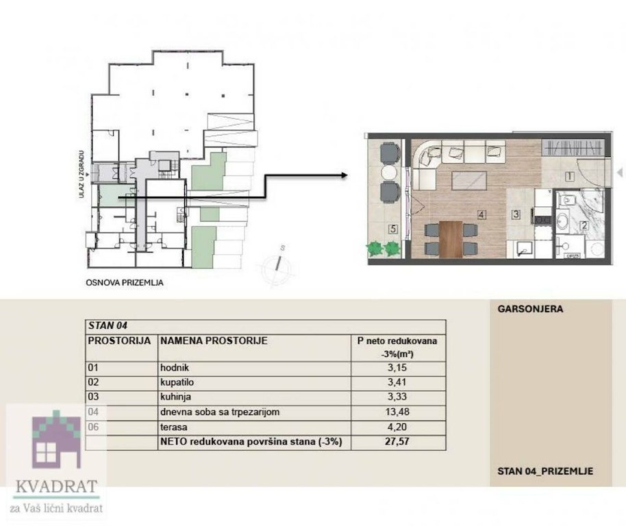 Garsonjera, Beograd - Obrenovac (mesto) | Prodaja · 27m² · 55.140€
