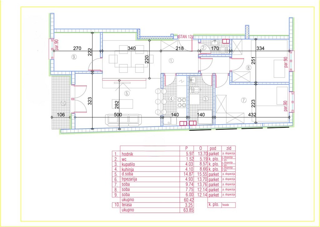 Troiposoban stan, Beograd - Vukov spomenik | Prodaja · 63m² · 321.250€
