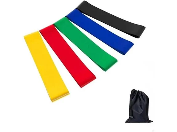 Power band gume za vezbanje krace (set 5 traka)