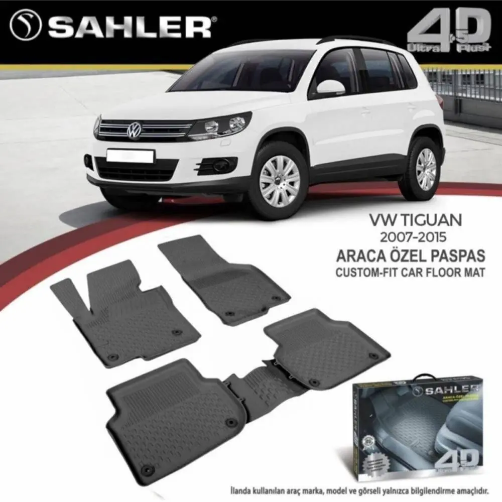 Sahler Gumene patosnice 4.5D za Volkswagen Tiguan 2007-2015, Crne