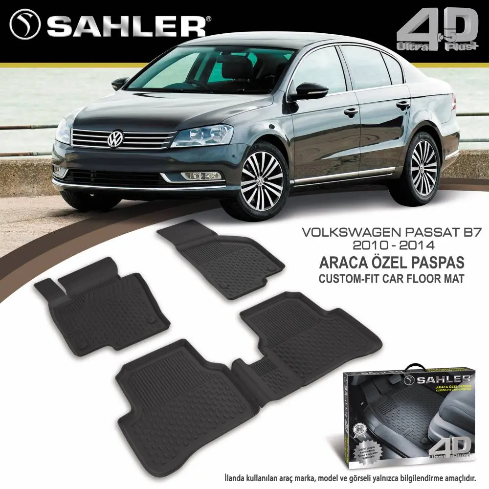 Sahler Gumene patosnice 4.5D za Volkswagen Passat B7, Crne