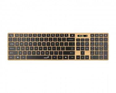 GENIUS SlimStar 7250BT, AI, Pine Wood US wireless tastatura