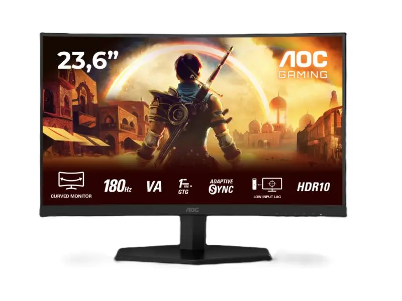 AOC Monitor C24G42E FHD 180Hz Adaptive Sync Curved, 23.6", Crni