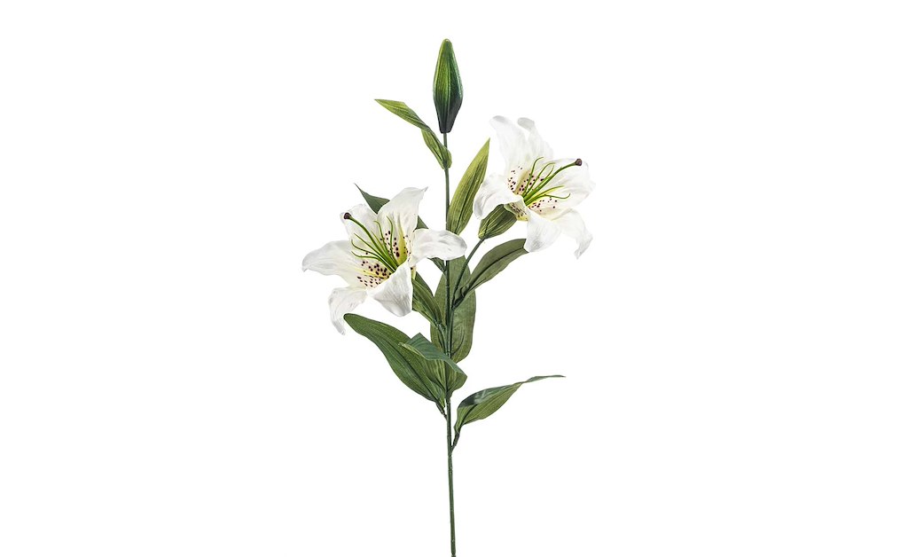 Veštačka biljka lily 85cm bela