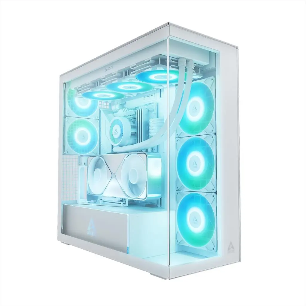ARCTIC kućište KSTENDER VG Mirror Vhite E-ATKS Vertical GPU ARGB kaljeno staklo ACPCC00017A