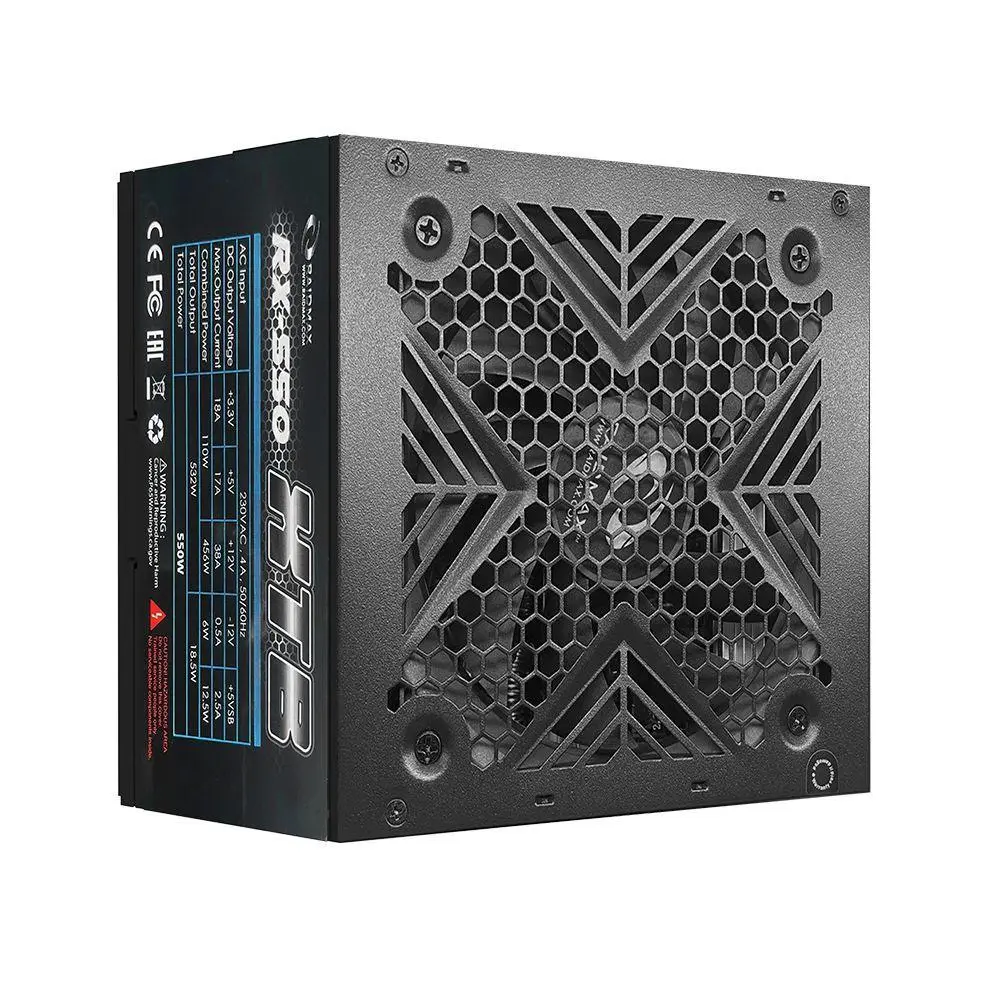 Raidmax Napajanje 550W RX-550XT(B) Full Black/120mmTC Fan