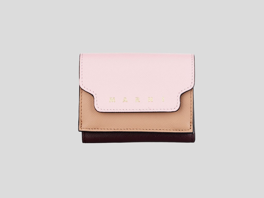 MARNI NOVČANIK PFMO0125U1 LV520 ZP059/PL26 ROSE/ POMPEI /CHOCOLATE