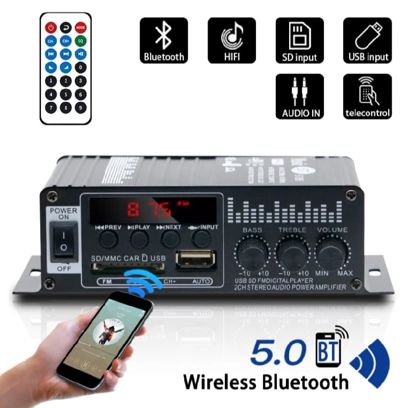 BT888 radio bluetooth pojačalo 60 w prave snage 30