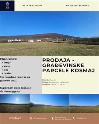 Građevinske parcele na obroku Kosmaja - Rogača