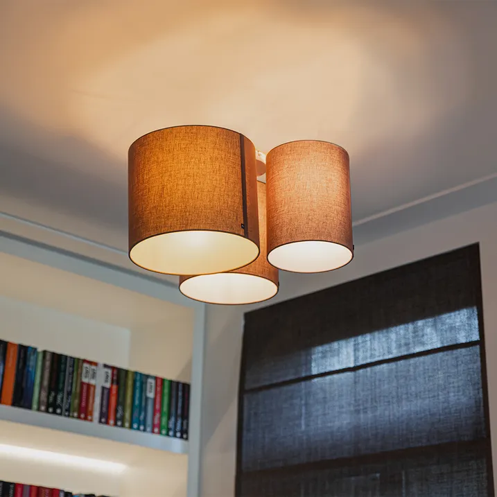 Moderna plafonska lampa taupe 3-svetla - Multidrum